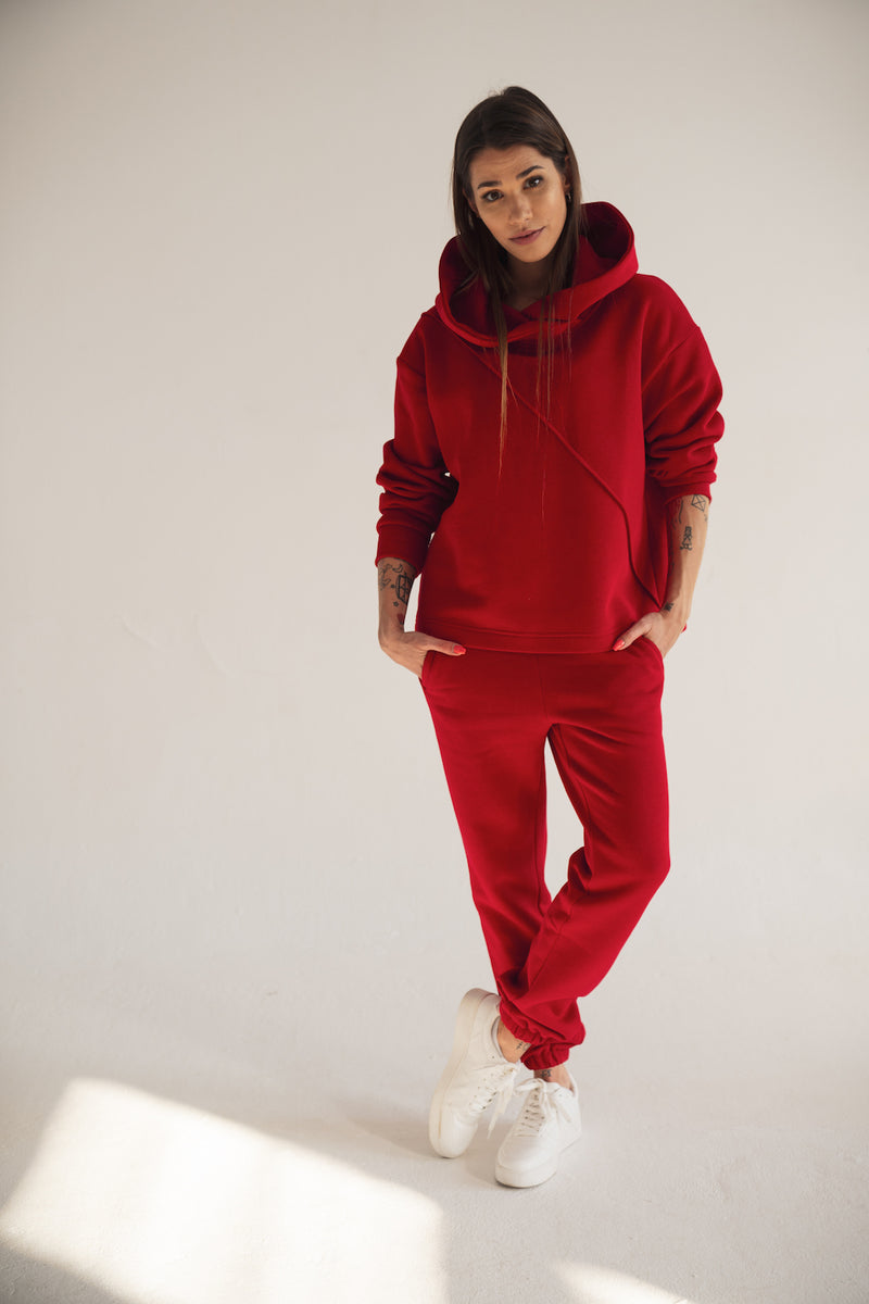 Chill Queen sweatpants, raspberry red – MKTP